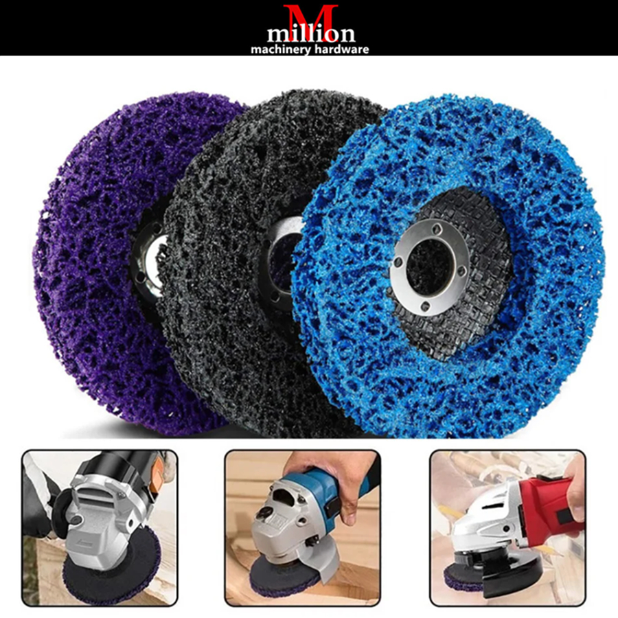 4" (100mm) Poly Strip Disc Abrasive Wheel Paint Rust Remover Clean ...