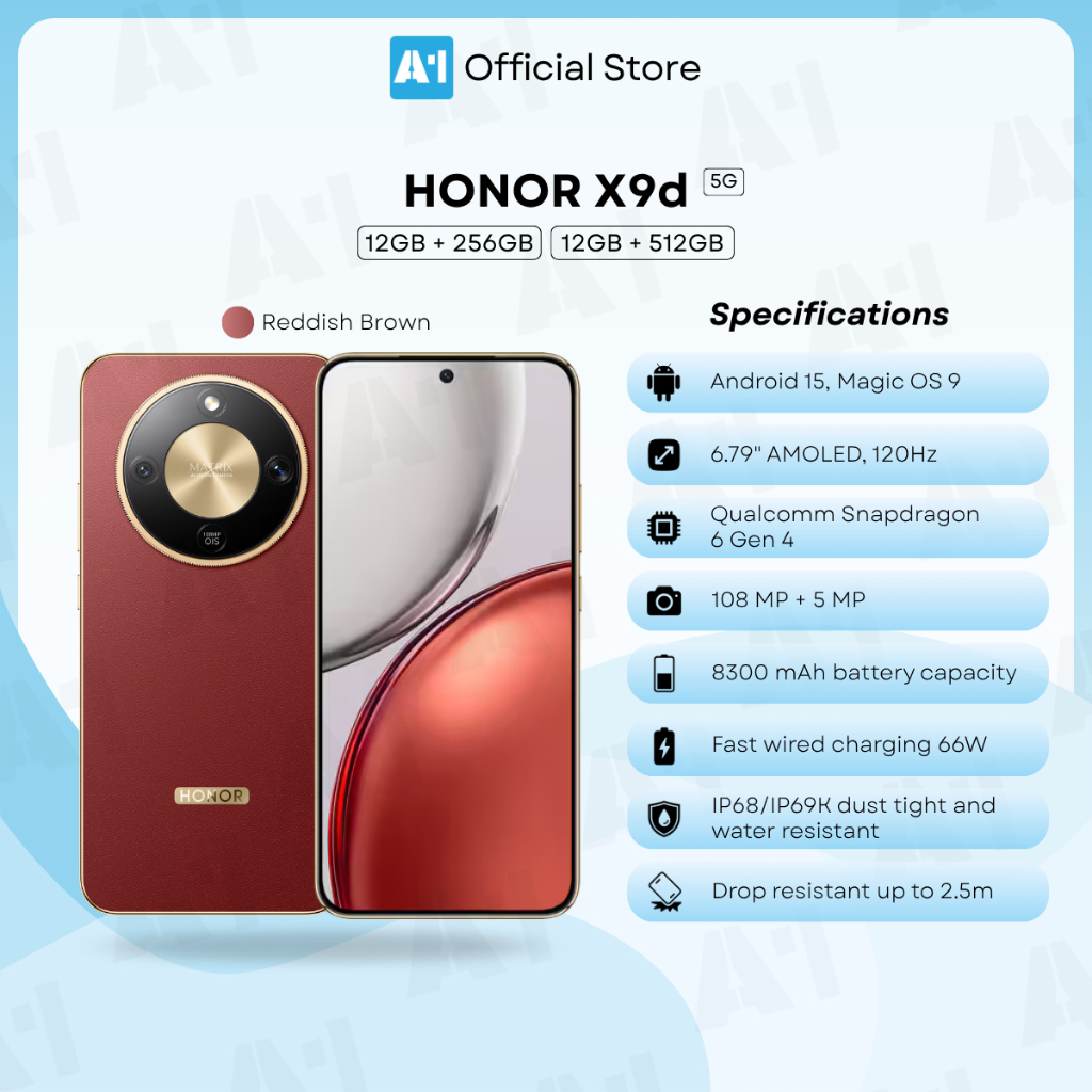 Honor X9d 5G/MTN-NX1(12GB+256GB/512GB) Honor Malaysia Set | Shopee Malaysia