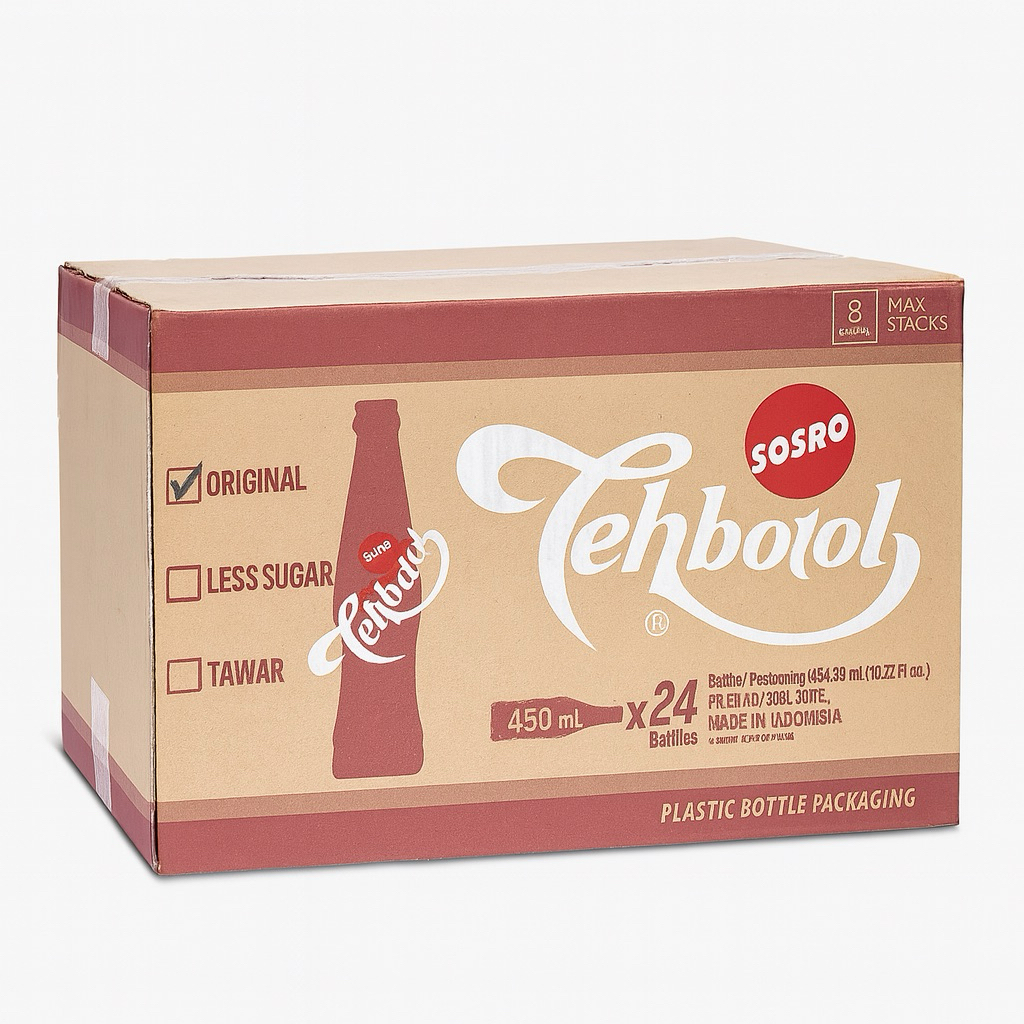 Teh Botol Sosro Original 450ml x 24 Botol – Minuman Teh Asli Indonesia ...