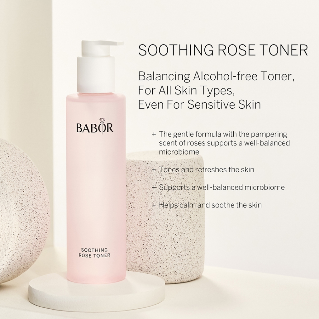 BABOR Soothing Rose Toner 200ml 玫瑰柔润精华水 - ensures hydrated and radiant ...