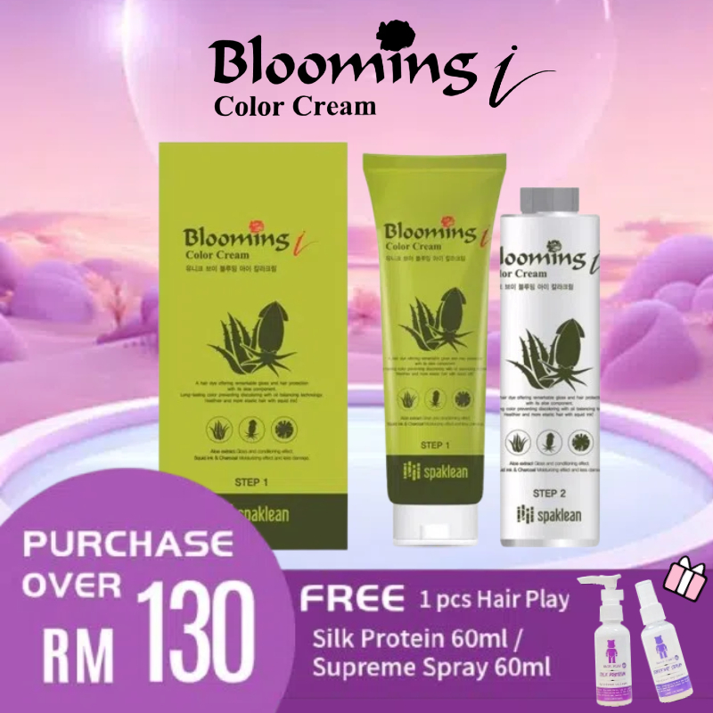 Blooming Color Cream 220g*2tube Squid Ink Hair Dye Aloe Vera Cover ...