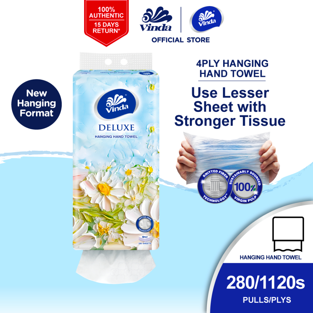 Vinda Deluxe Hanging Hand Towel 4-ply (280s) | Shopee Malaysia