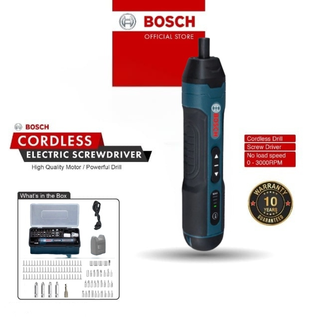Bosch Cordless Electric Screwdriver Drill Rechargeable Pemutar Skru ...