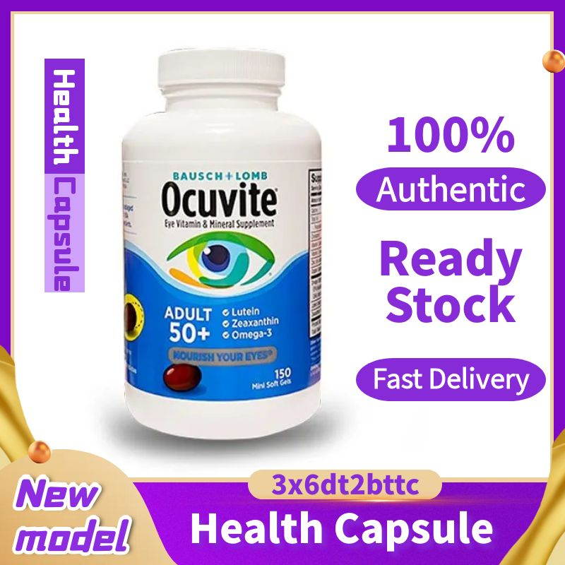 Ocuvite Adults Eye Supplement 50+ Bausch & Lomb 150 Tablets - Vitamin ...