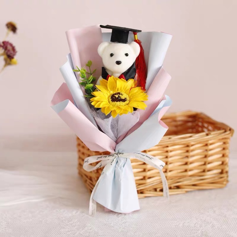 convocation graduation convo grad bouquet flower bear gift | Shopee ...