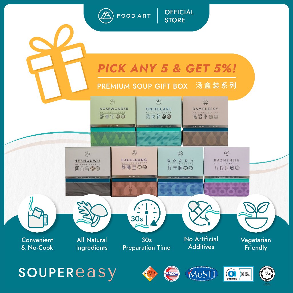 [Bundle of 5 Soup Box] Food Art Premium Soup Box Edition (8 Sachets ...