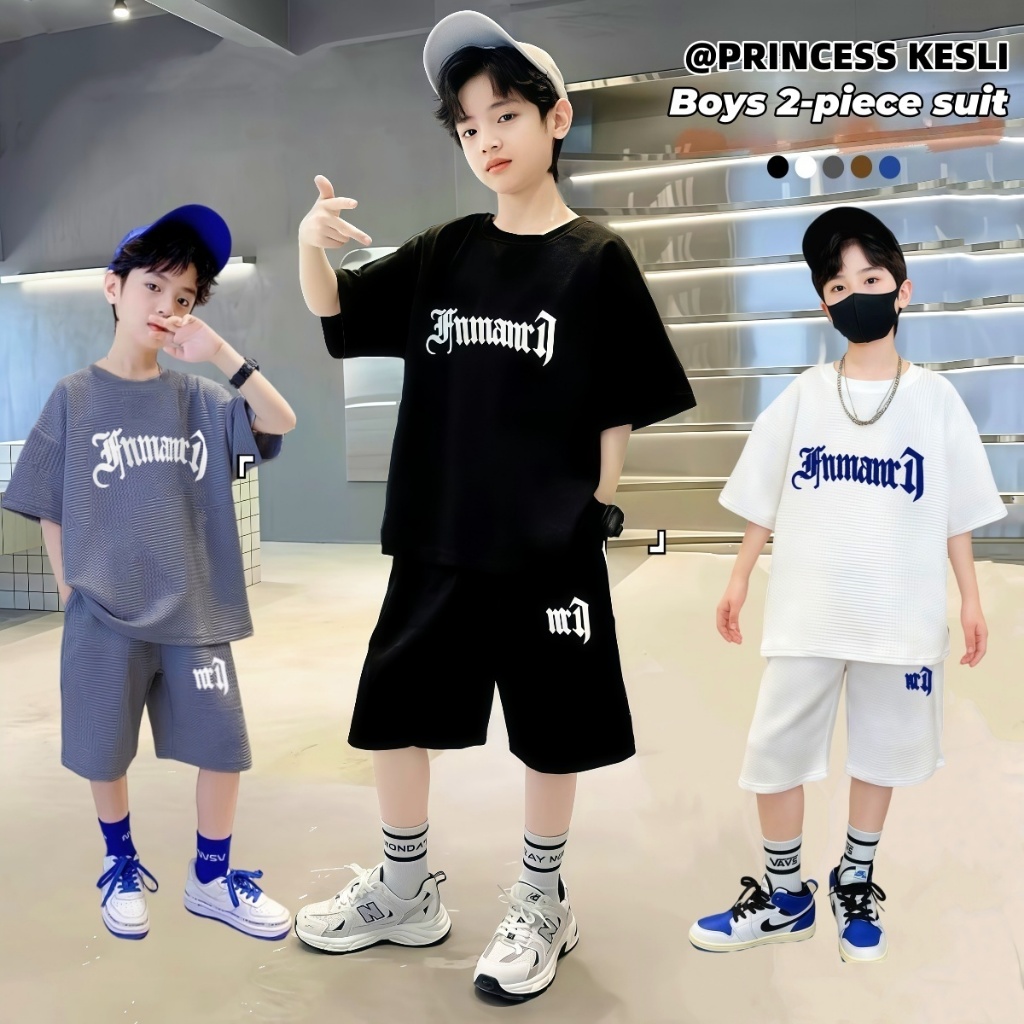 PRINCESS KESLI 2-15 Years Boys Clothes Set Tshirt Shorts Pants Two ...