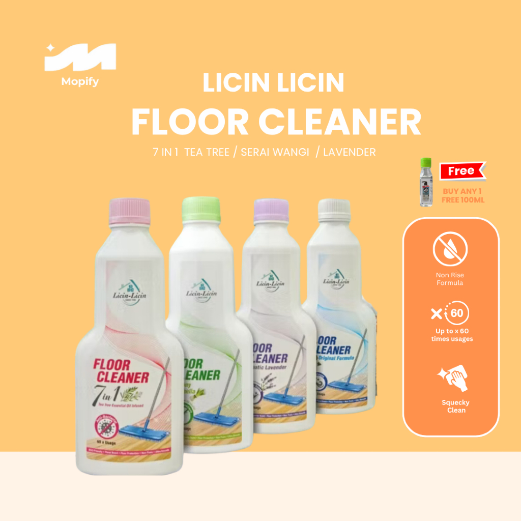 LICIN LICIN FLOOR CLEANER : 7 IN 1 TEA OIL / SERAI WANGI / LAVENDER ...