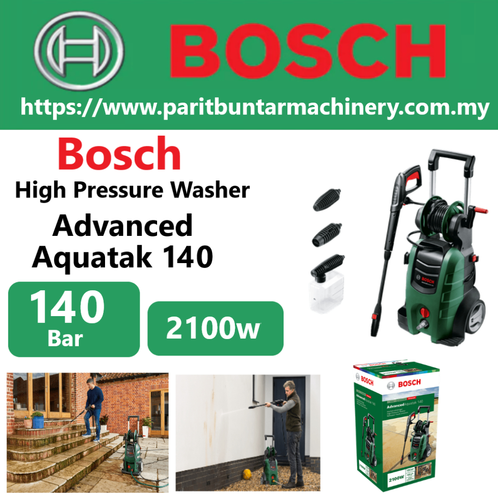 Bosch High pressure Washer Advanced Aquatak 140 Bar Water Jet 140bar ...