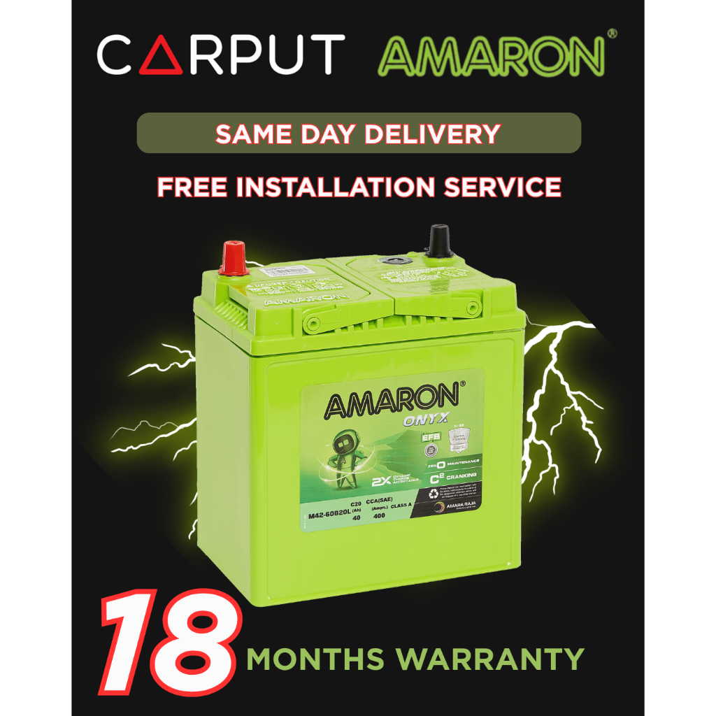[ Installation Provided ] M42L / M42R EFB AMARON ONYX Car Battery ...
