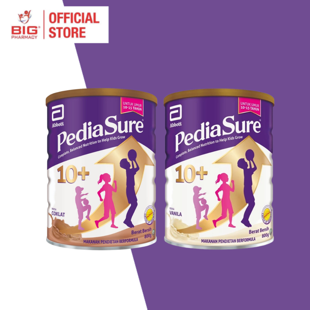 PEDIASURE 10+ CHOCOLATE / VANILLA 800G | Shopee Malaysia