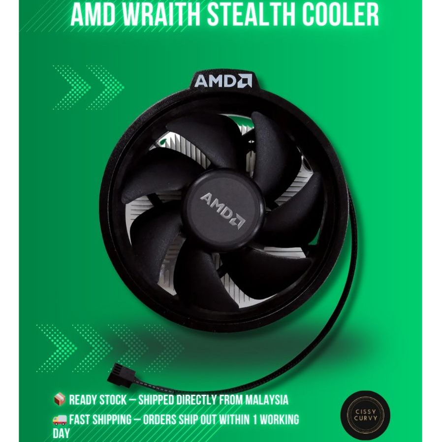ORIGINAL AMD CPU STEALTH COOLER FOR AM4 SOCKET | Shopee Malaysia