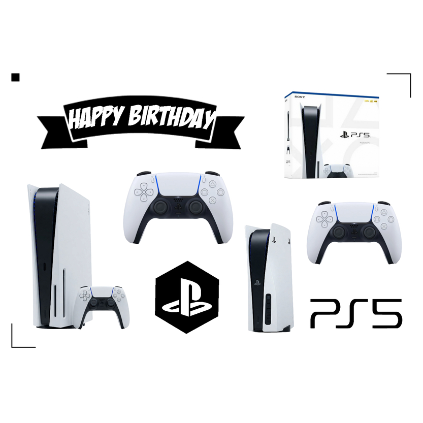 PS5 Playstation 5 Happy Birthday Decoration Set Cake Topper for ...