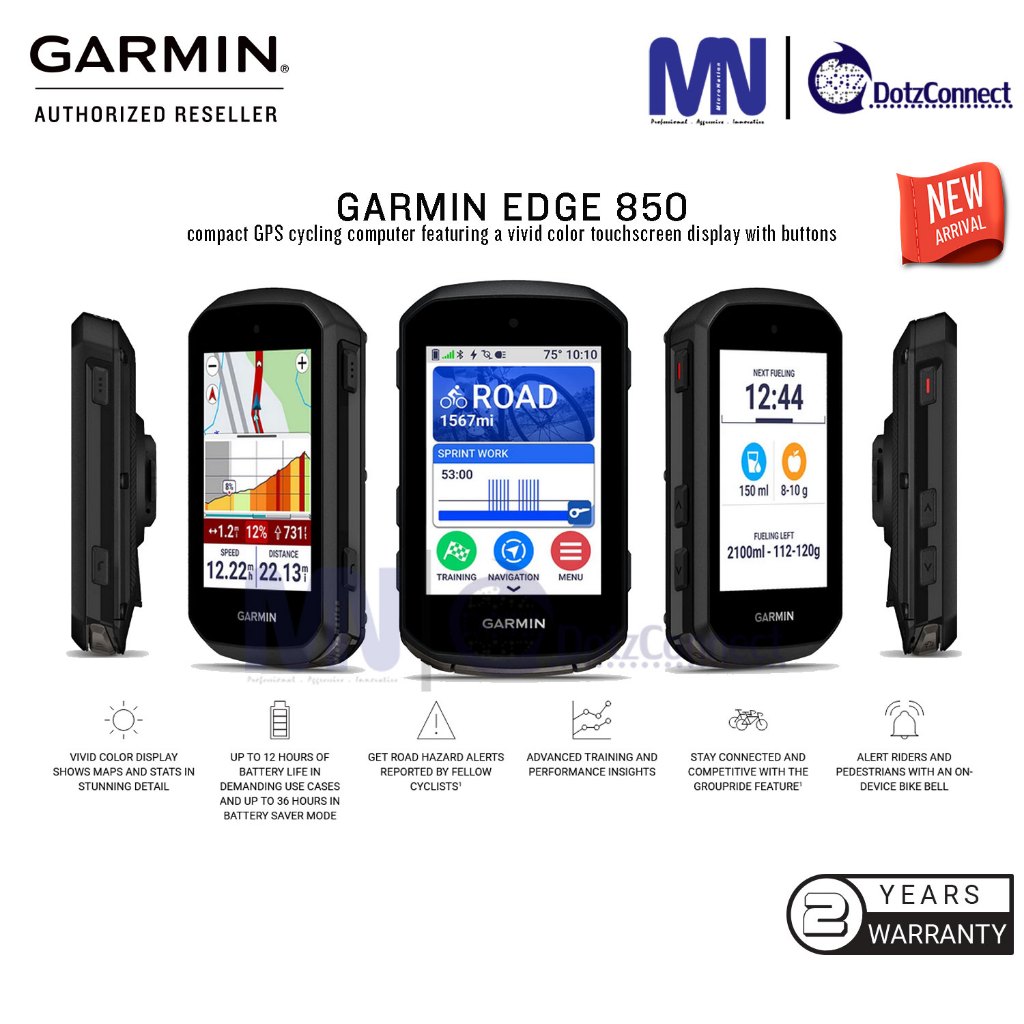 Garmin Edge 850 / Edge 840 Solar / 840 Performance GPS Cycling Computer ...
