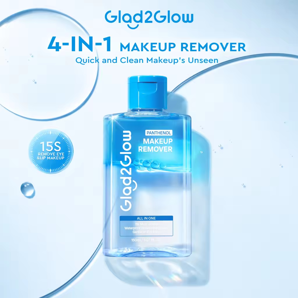 【NEW LAUNCH！】Glad2Glow Eye & Lip Remover Micellar oil + water ...
