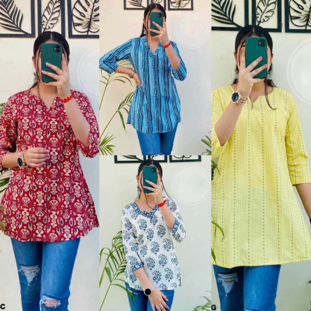 (XS TO 7XL) Daily Office & Home Wear Cotton Short Kurti KFO-178 ...