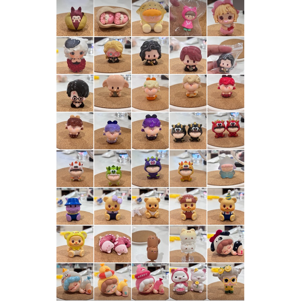 Mini Bean Blind Bag Collection DIY KEYCHAIN FIGURE Office Display item ...