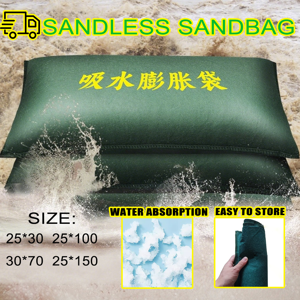 Flood Control Sandless Sandbag Water Activated Barriers Sang Bag Rain ...