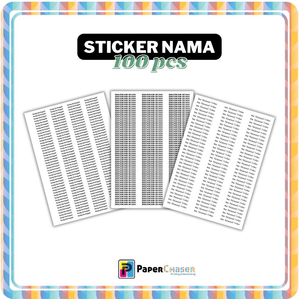 Sticker Nama Transparent Name | Sticker Nama White Background ...