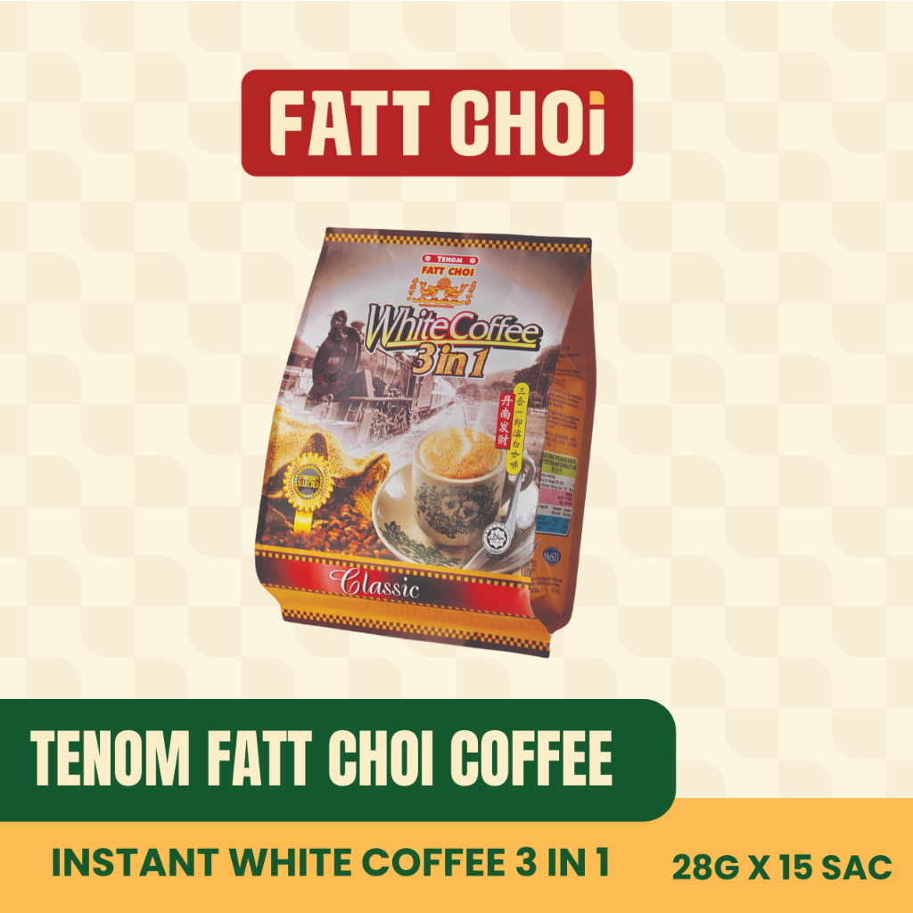 Tenom FattChoi Coffee - 3 in 1 Instant White Coffee | Shopee Malaysia