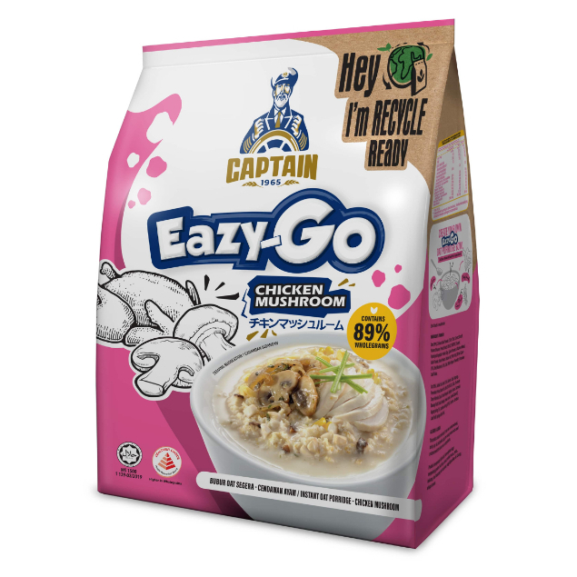CAPTAIN OATS Eazy-Go Instant Oats Porridge Chicken Mushroom Halal 32g x ...