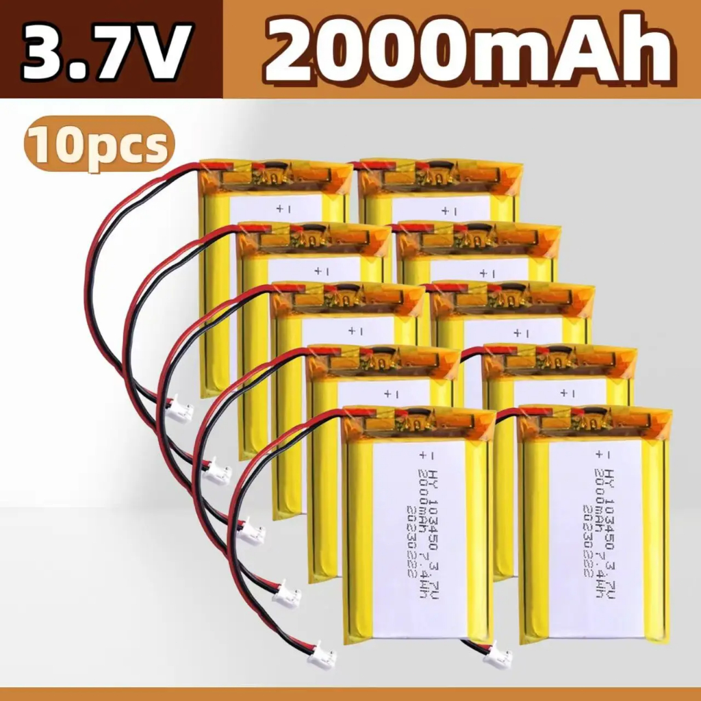 103450 3.7V2000mAh JST PH2.0mm Bateri Polimer Litium Boleh Dicas Semula ...