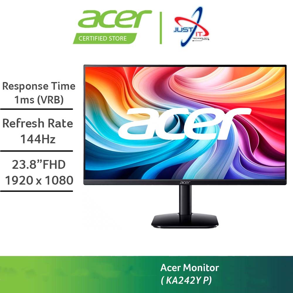 ACER KA242Y / KA242Y P 23.8" MONITOR ( 23.8" IPS FHD 1MS / 144HZ / AMD ...
