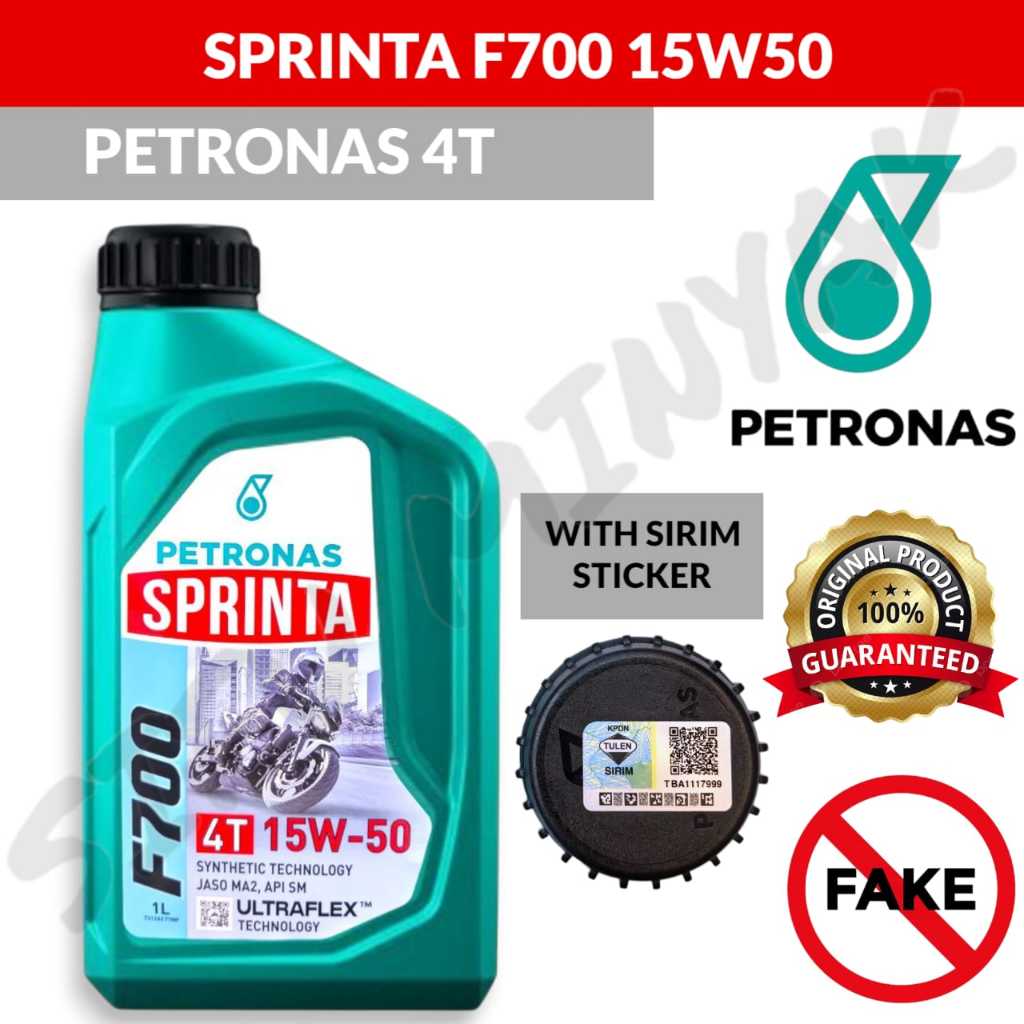 100% ORIGINAL PETRONAS SPRINTA 4T F700 15W50 ENGINE OIL MOTORCYCLE ...