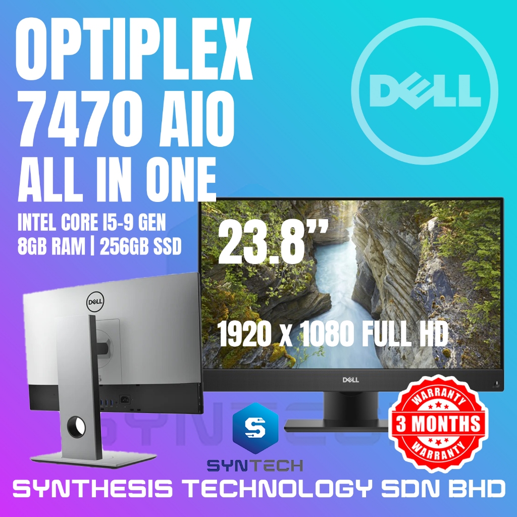DELL OPTIPLEX 7470 ALL IN ONE I5-9GEN 1GB RAM + 256 SSD AIO CPU ALL IN ...