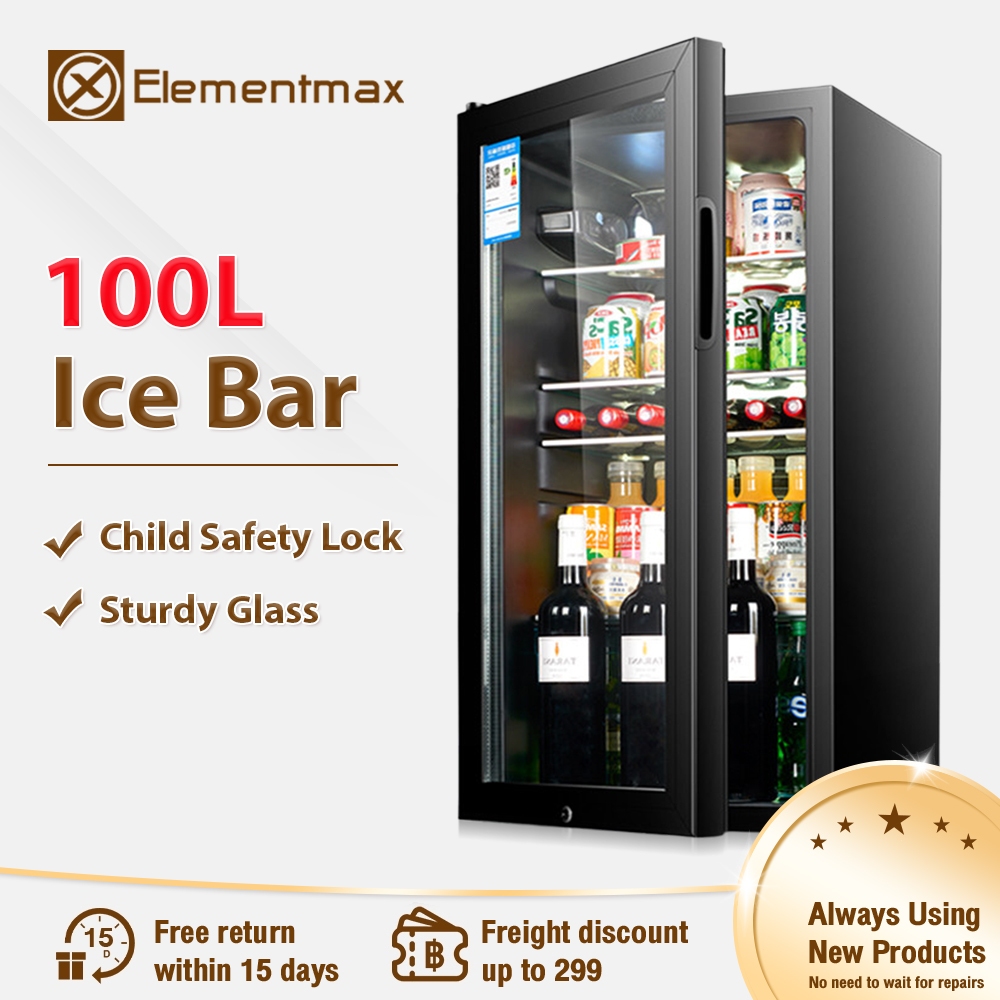 【Ready Stock】Ice Bar Fridge 100L Refrigerator Frozen Refrigerator Rumah ...