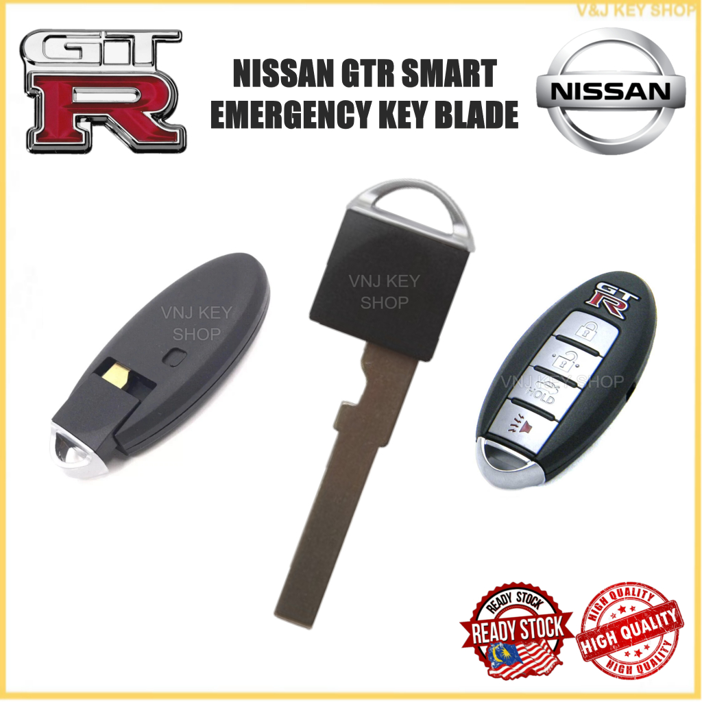 Nissan GT-R GTR uncut blank blade smart Prox remote emergency insert ...