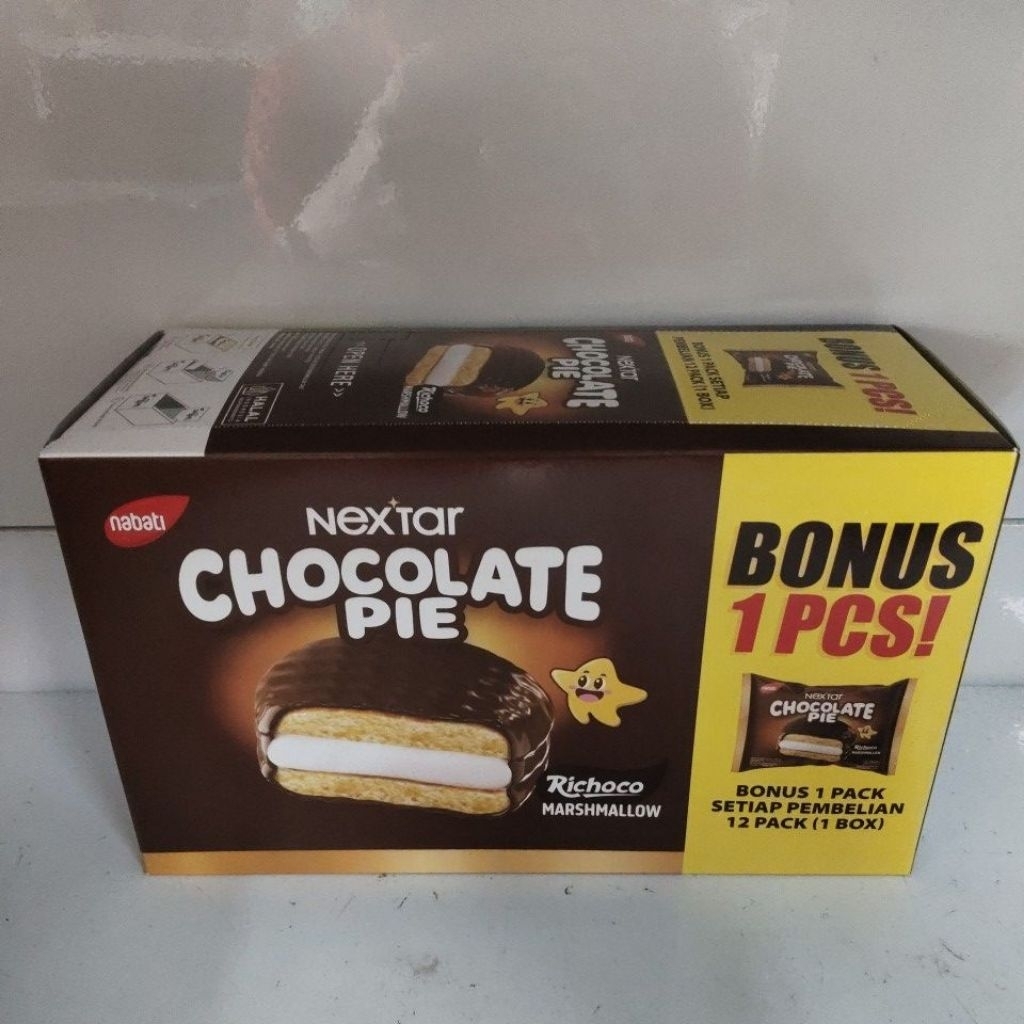 NABATI -Nextar Chocolate Pie with Marshmallow -(13pcsx24g) | Shopee ...