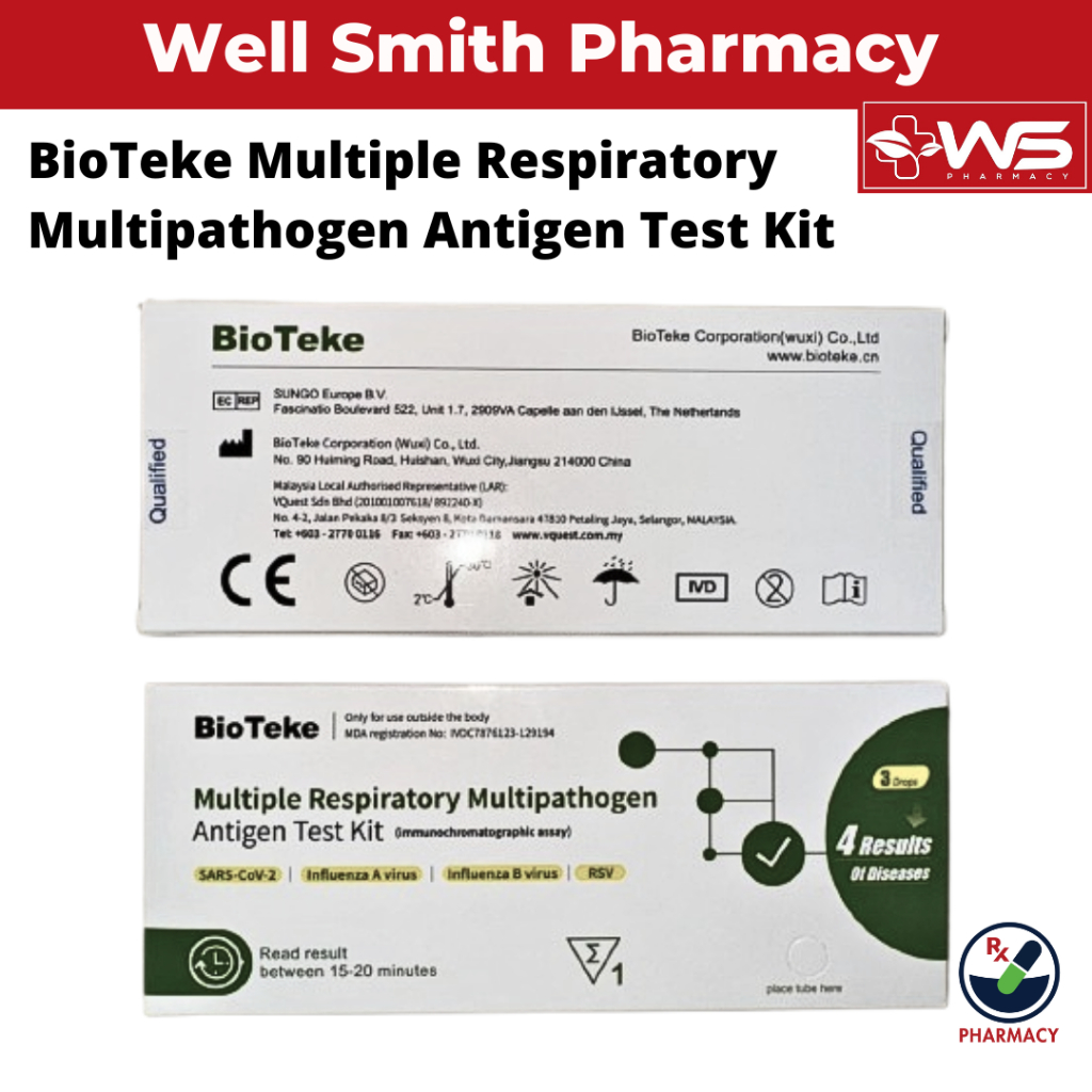 BioTeke Multiple Respiratory Multipathogen Antigen Test Kit (COVID ...