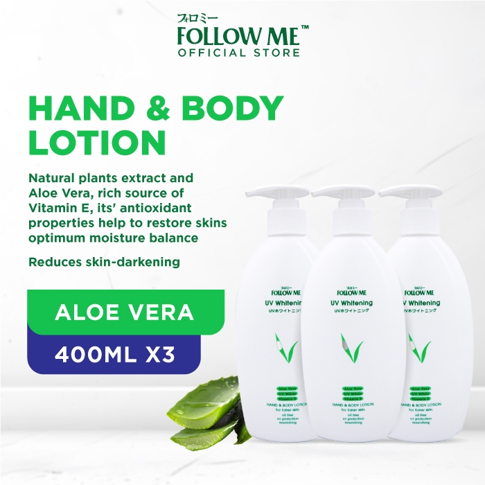 [Triple Pack] Follow Me UV White Body Lotion 400ml | Shopee Malaysia