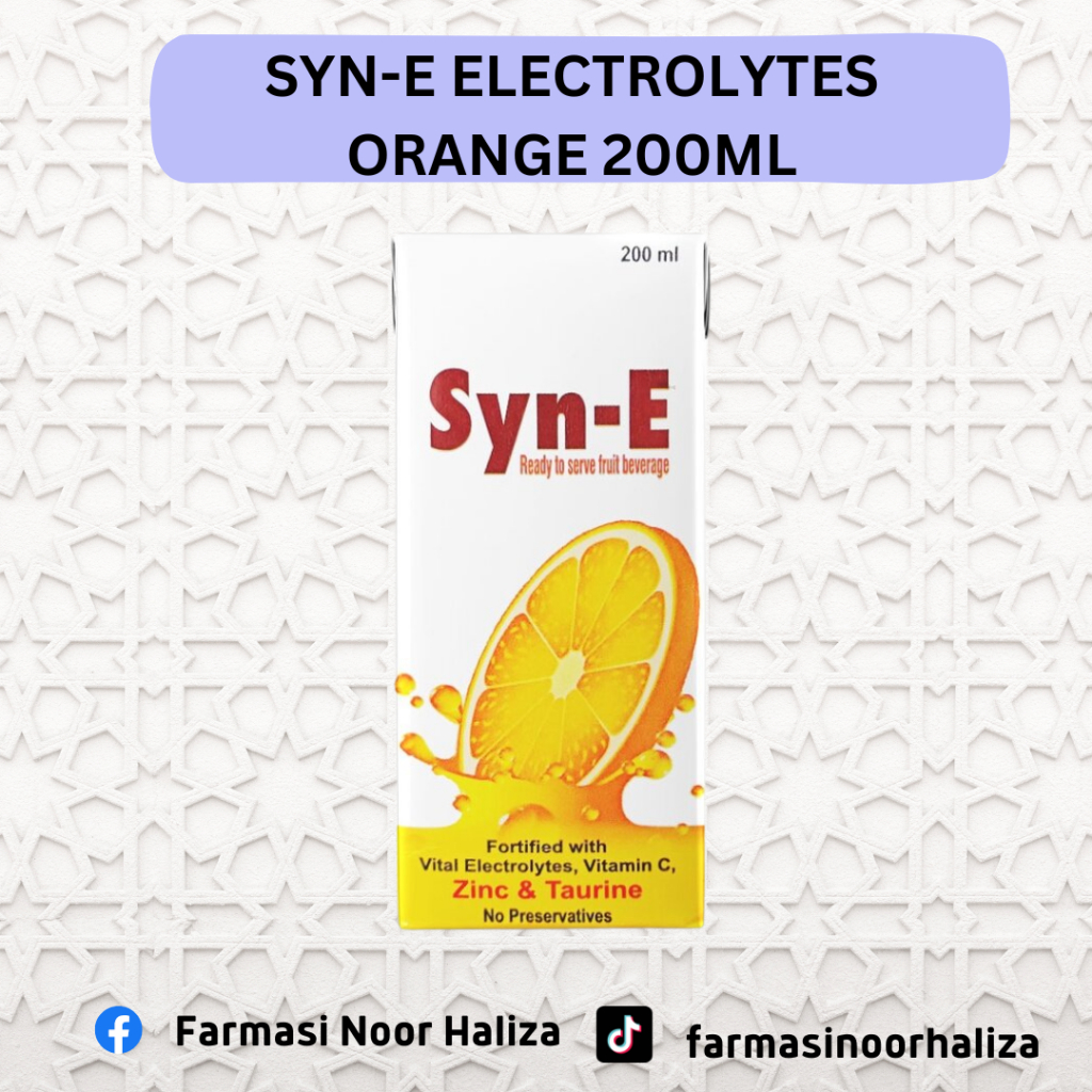 SYN-E ELECTROLYTES ORANGE JUICE 200ML ORS | Shopee Malaysia
