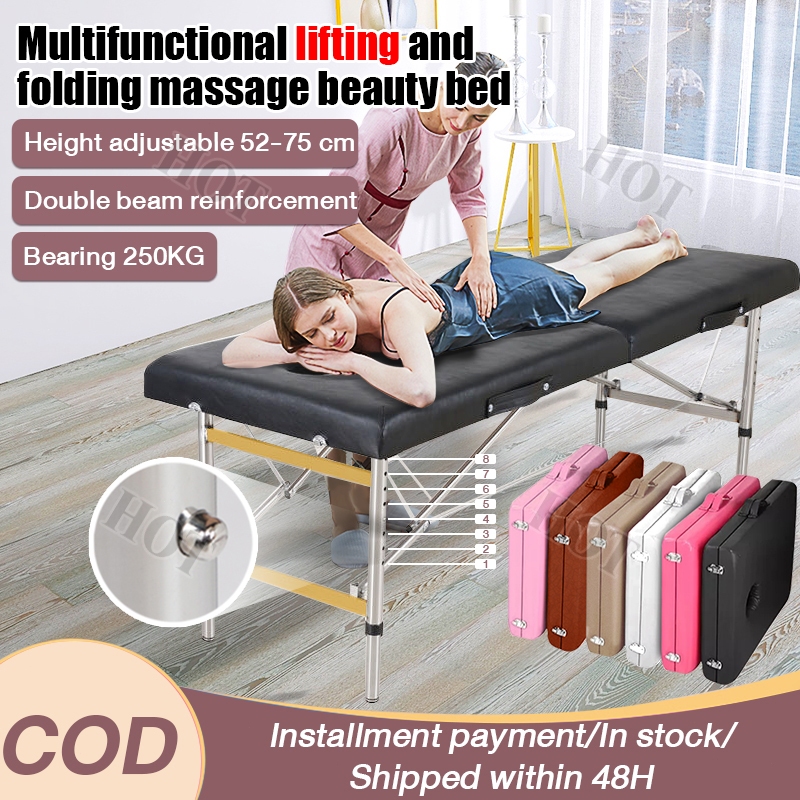 Foldable Sturdy Comfortable Massage Bed Beauty Bed Spa Facial Portable ...