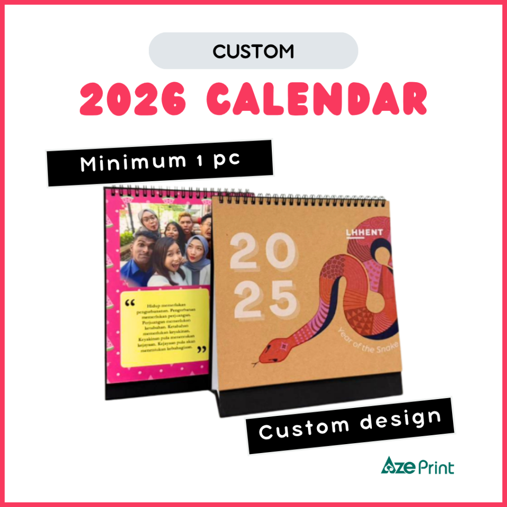 [Premium Custom Print] 2026 Table Calendar Planner I 210x170mm I 204 ...