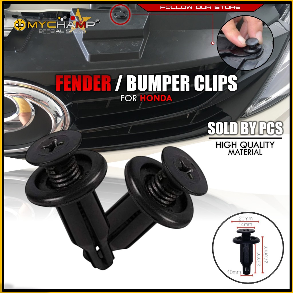 Front & Rear Bumper Clip Push-Type Retainer for Honda Clip (A-003) 1PCS ...