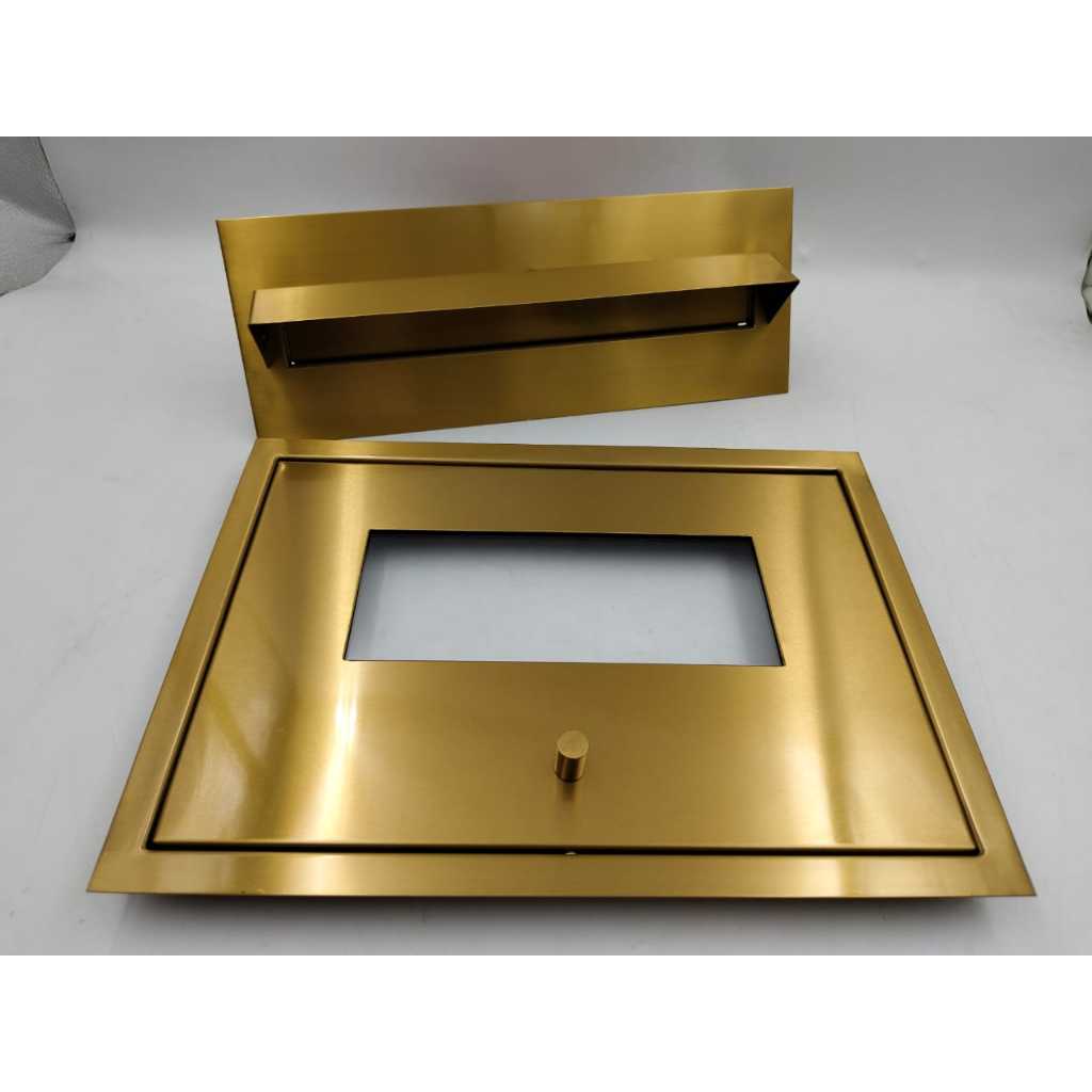 Peti Surat Titanium Gold Stainless Steel Letter Box Panel Set Only ...
