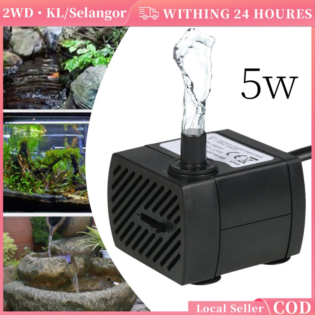 220V Ac Mini Quiet Submersible Water Pump 5W 300L/H Mini Water Pump ...