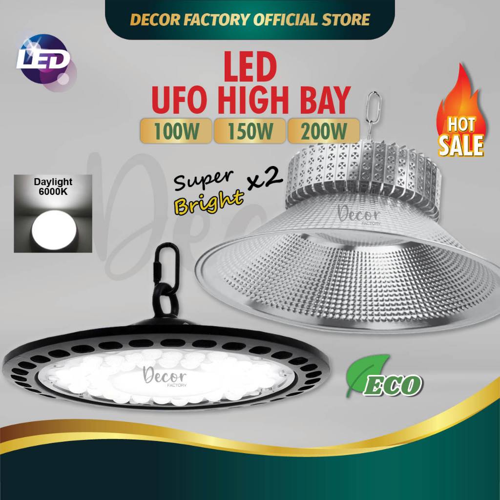 🔥NEW🔥 LED UFO High Bay Light 100W 150W 200W Heavy Duty Warehouse Light ...