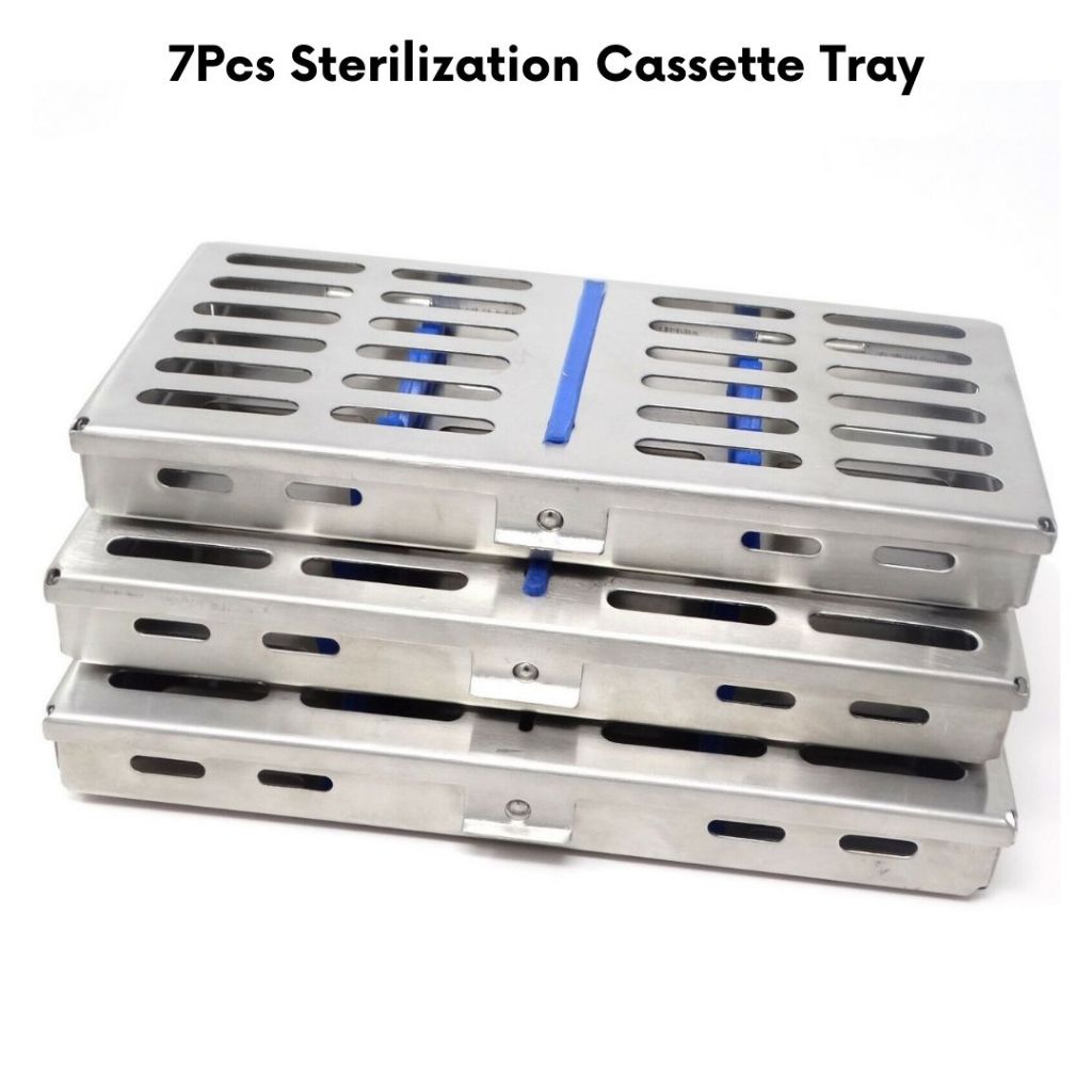 Dental Instruments Cassette Tray Rack Box for 7 Tools Stainless Steel ...