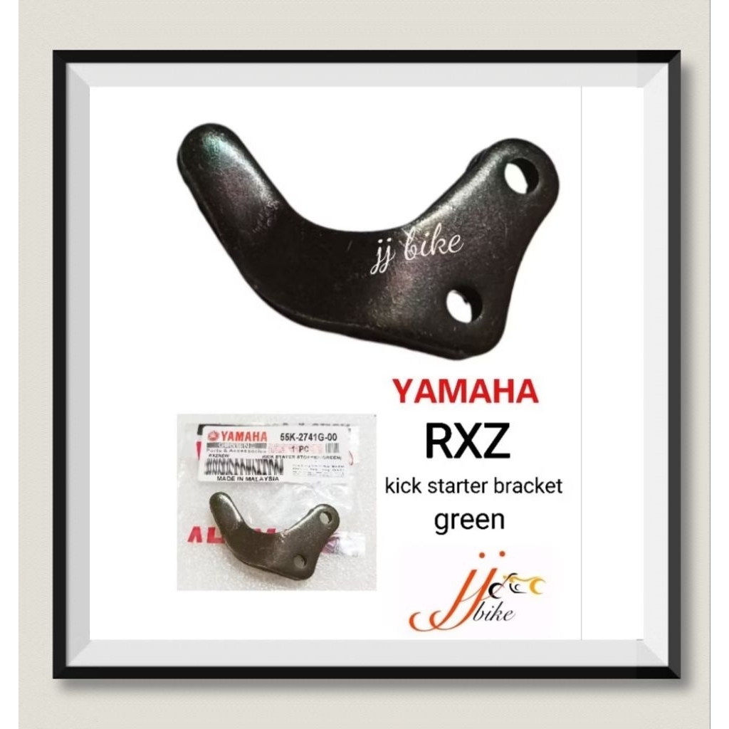 RXZ KICK STARTER BRACKET green / black ( bracket stater bar lever ...