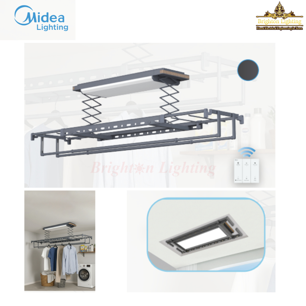 Midea Electric Smart Clothes Drying Rack Ceiling Cloth Dryer Rak Baju ...