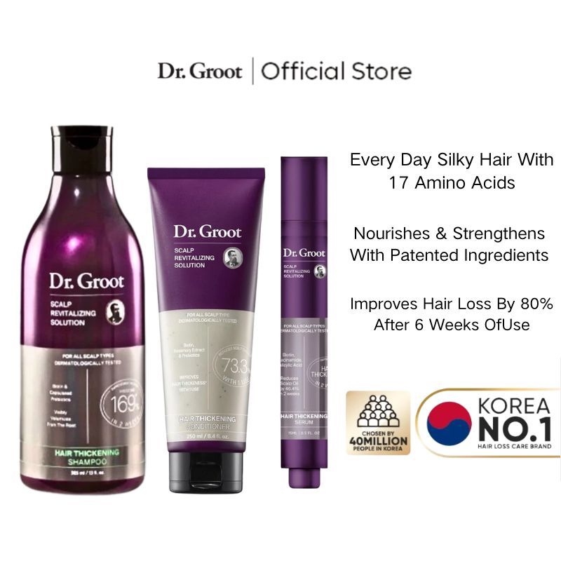 Dr. Groot Thickening Shampoo/Conditioner Set for Hair Loss Care Multi ...