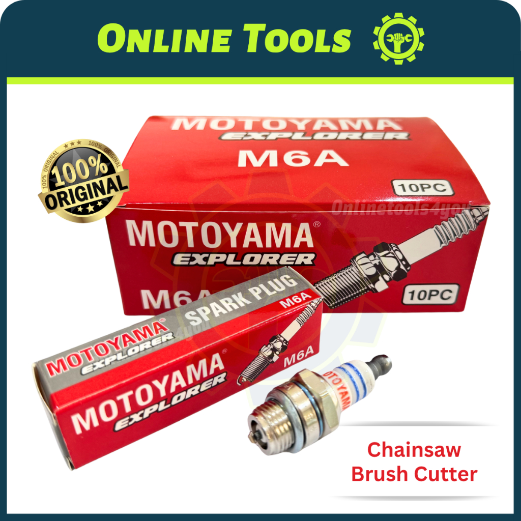 [HEAVY DUTY] MOTOYAMA Spark Plug Mesin Rumput Brush Cutter Hand Blower ...