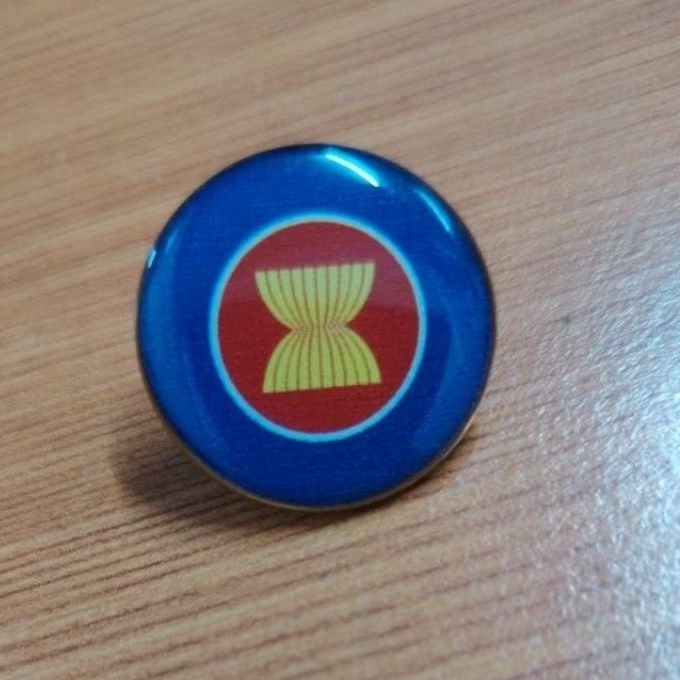 ASEAN Badge Collar Pin with gold Epoxy ASEAN Butterfly Pin | Shopee ...