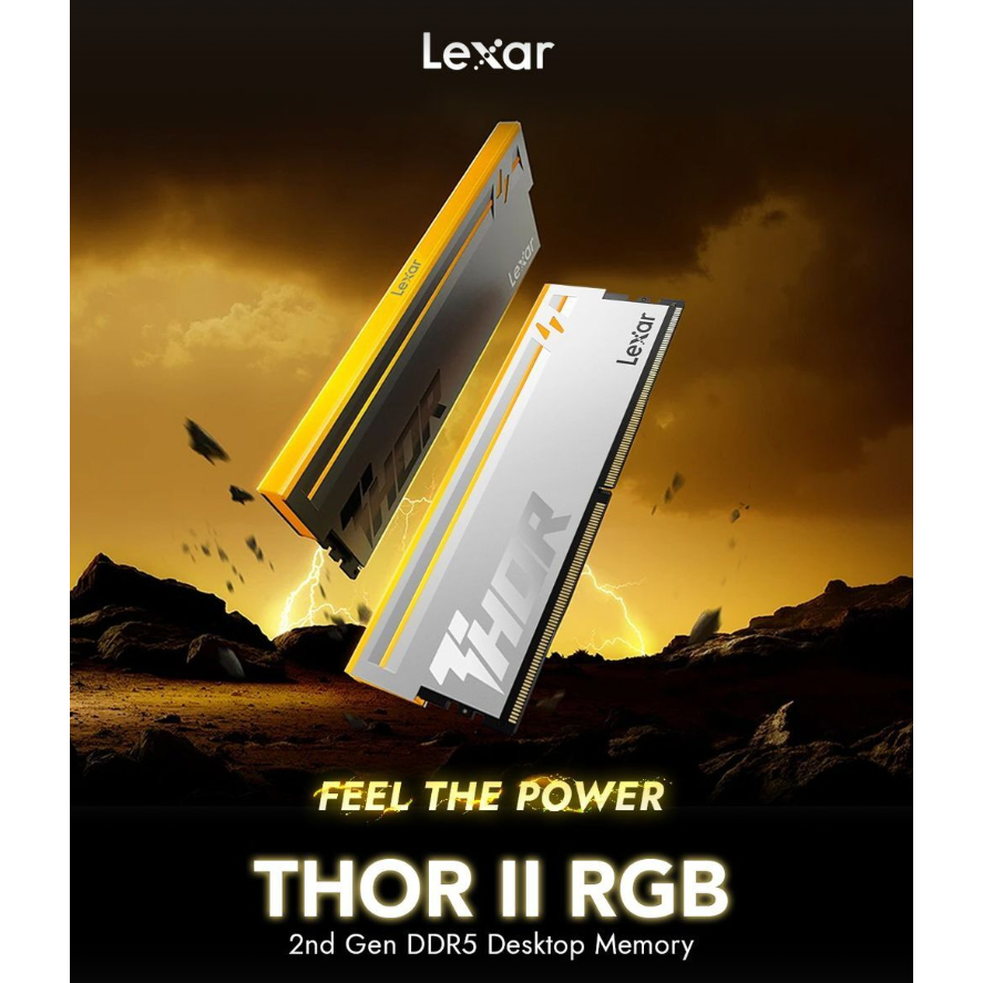 Lexar THOR RGB 2nd Gen DDR5 Desktop Memory 32GB 2x16GB / 128GB 2x64GB ...