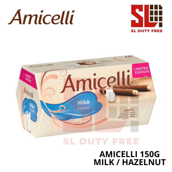 Amicelli Wafer Hazelnut Cocoa Milk 150g Amicelli Wafer Milk Cream 150g ...