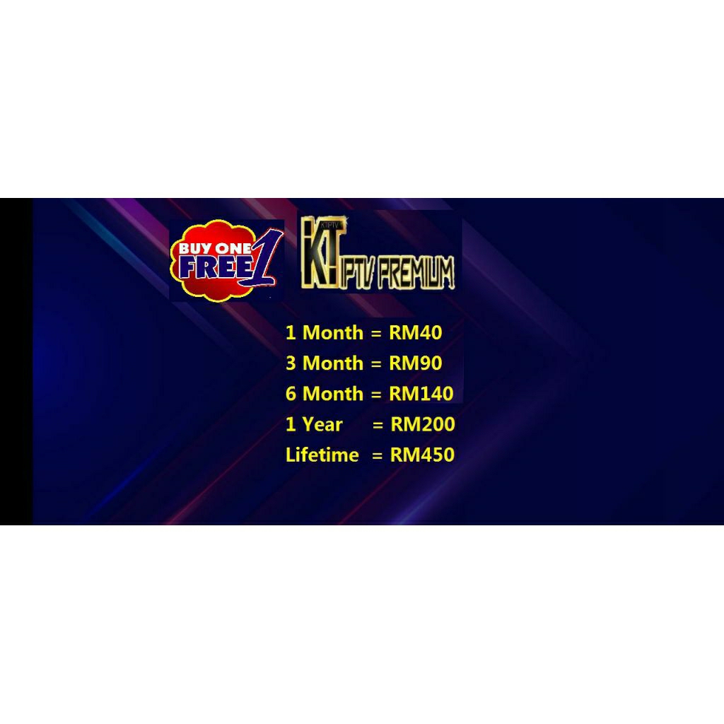 (promo buy 1 free 1) kt iptv Malaysia live/movie/series | Shopee Malaysia